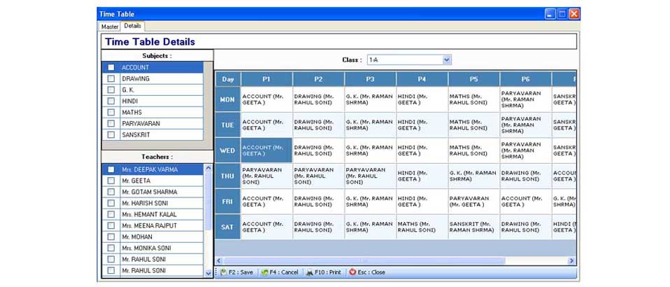 school | Time | Table